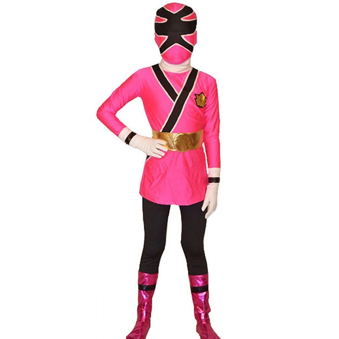 Fantasia Power Rangers Rosa Luxo Infantil Adolescente
