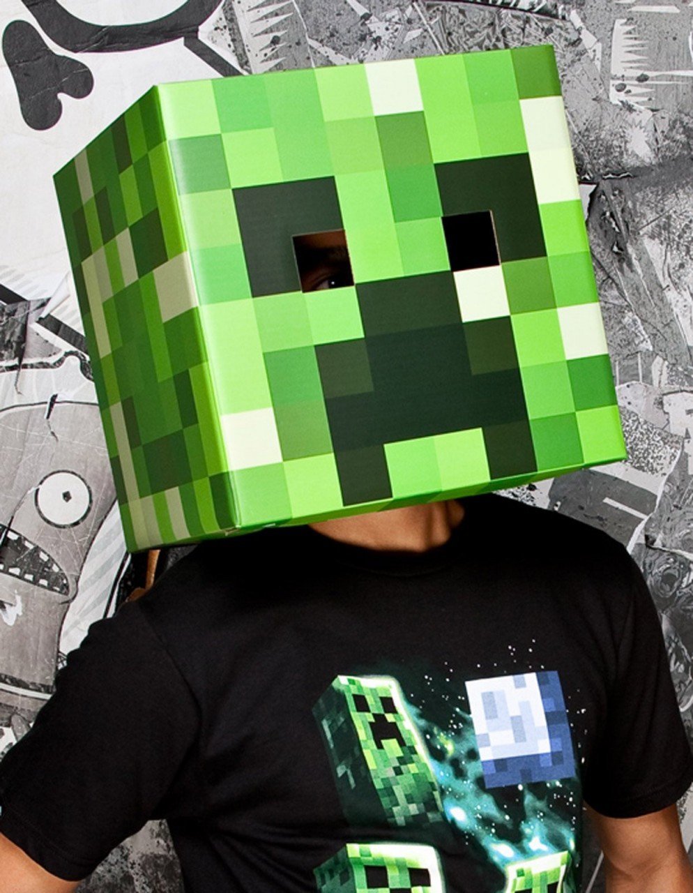 Máscara Minecraft Creeper Infantil